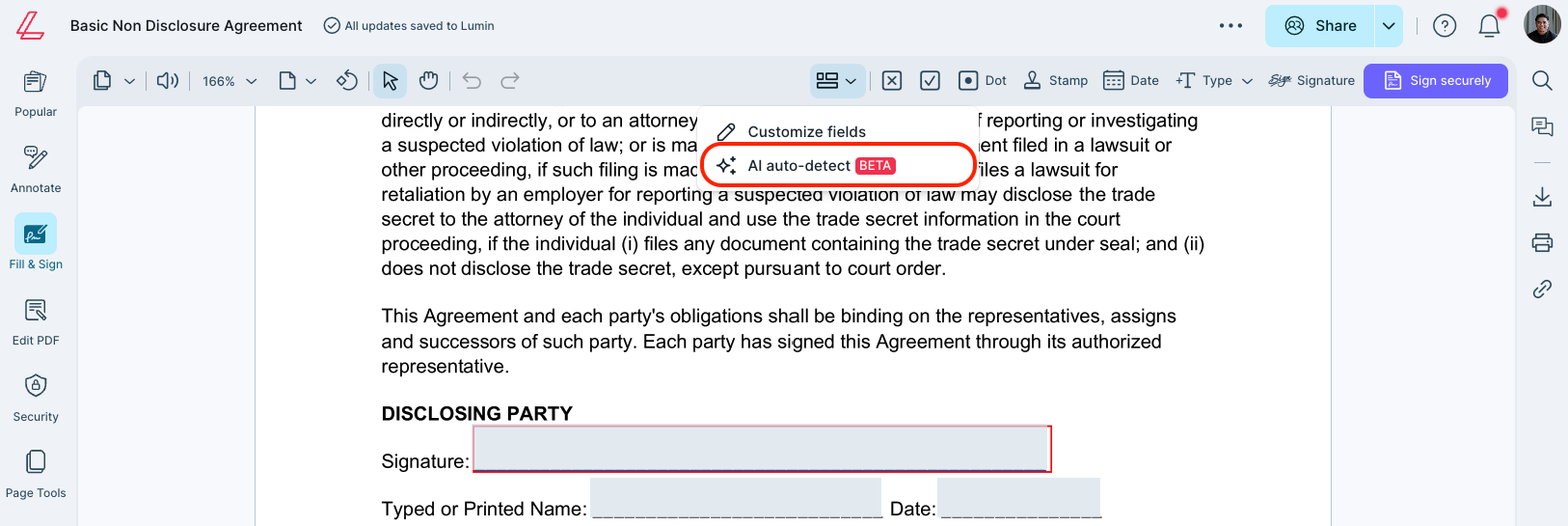 How do I use Form Field Detection?